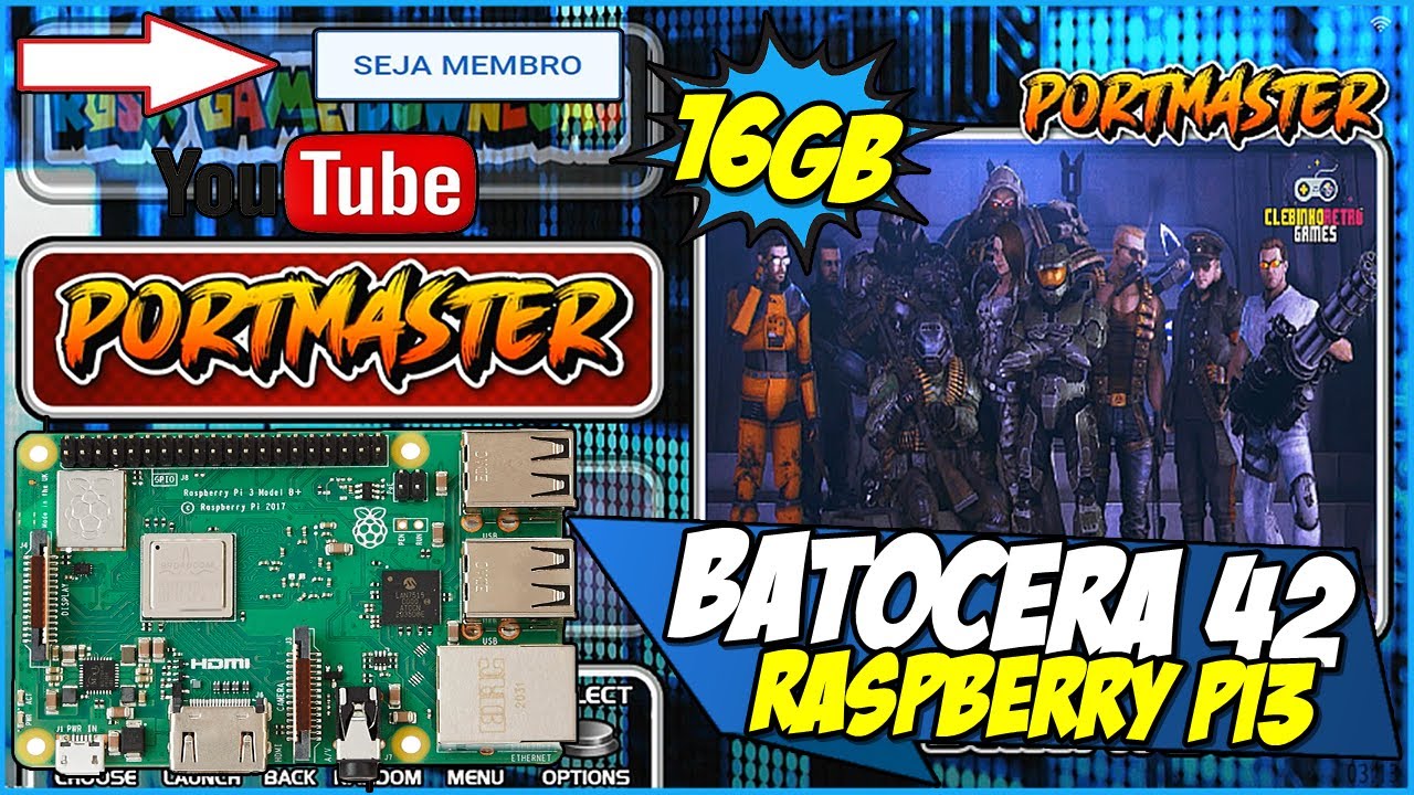 Batocera 42 RaspBerry Pi3 PortMaster+APPS Edition 16GB - YouTube