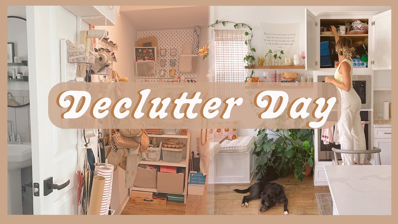 DECLUTTER DAY | organizing & cleaning out our home! - YouTube