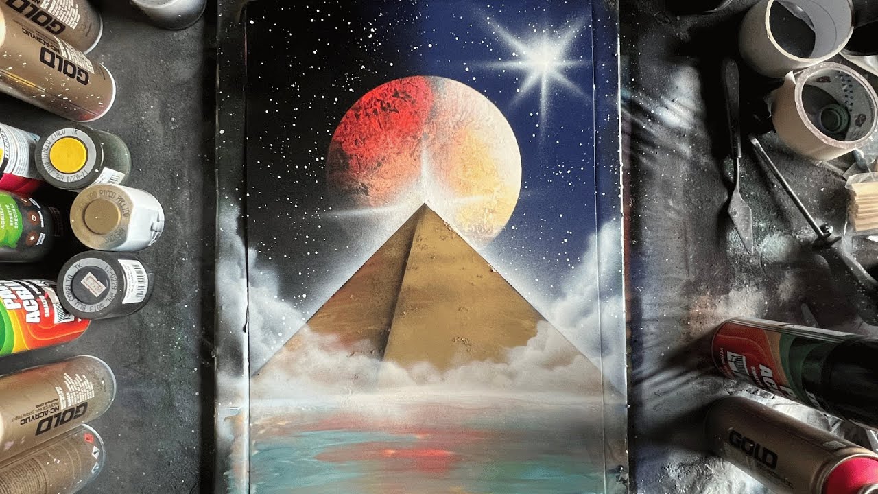 ASMR - Spray Paint Art - Behind the Pyramid - YouTube