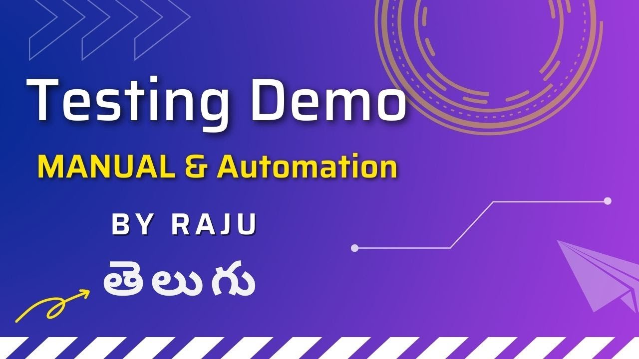 Testing Demo Manual and Automation on 1st Jun 2023, By Mr Raju Sir ...