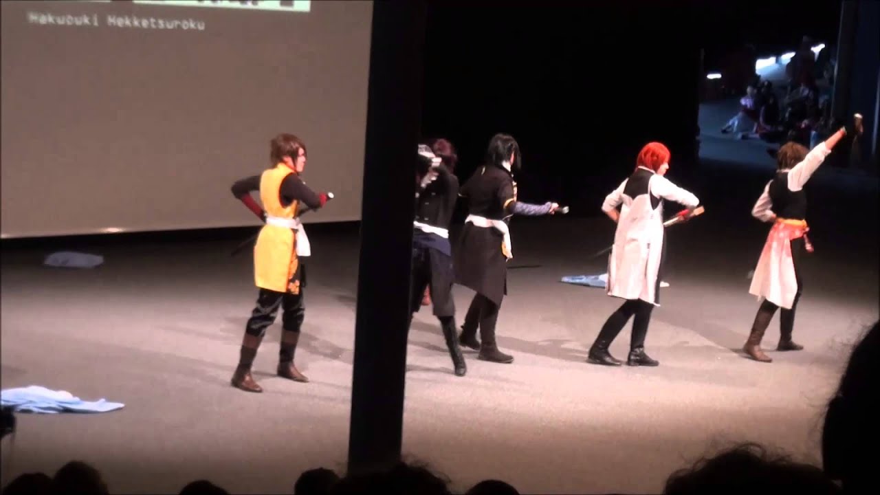 [Japan Impact 2014] Hakuouki hekketsu-roku cosplay group - YouTube