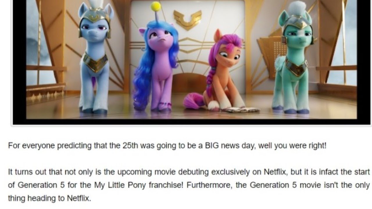 #LIVE: Follow-Up On My Little Pony (Generation 5) Officially Announced ...