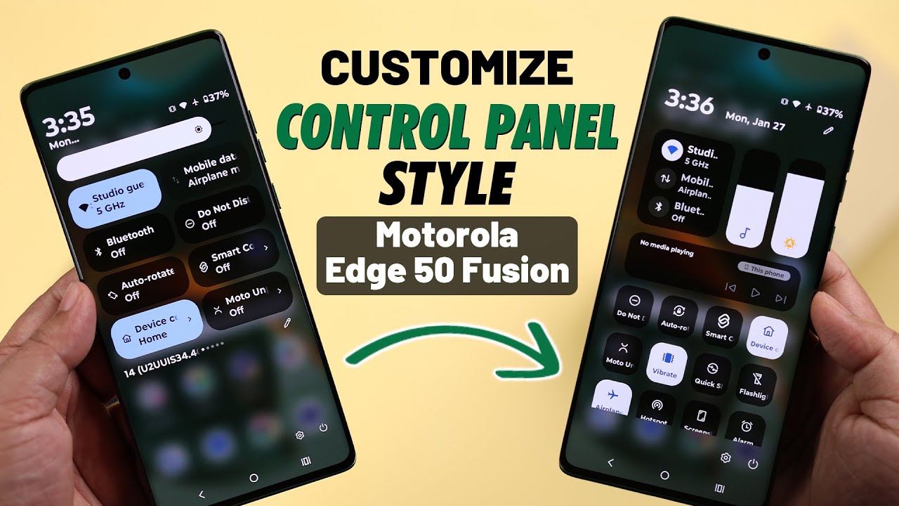 Change Control Panel Style on Motorola Edge 50 Fusion! [How to ...
