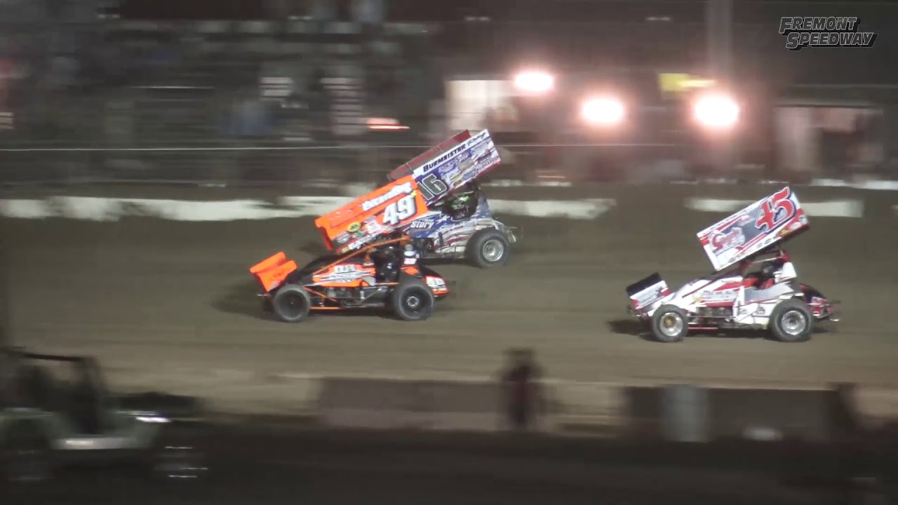 Fremont Speedway 410 Sprint Car Feature Highlights - 9/15/17 - YouTube