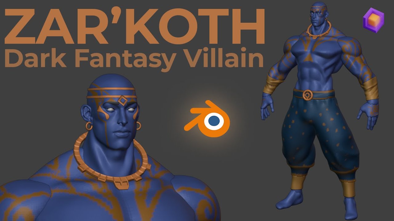 ZAR’KOTH – Dark Fantasy Villain | Blender Speed Sculpt | Powerful 3D ...