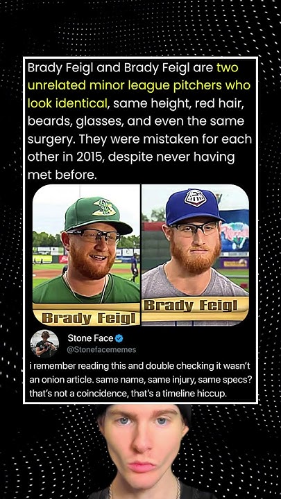 Brady Feigl and Brady Feigl are two unrelated minor league pitchers who look identical, same ...