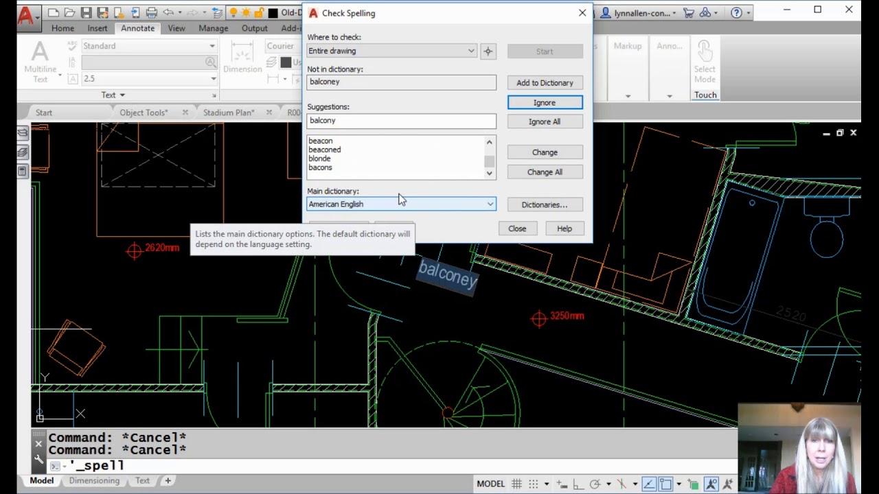 AutoCAD Video Tips: Rid Your Drawings of Spelling Errors (Lynn Allen ...