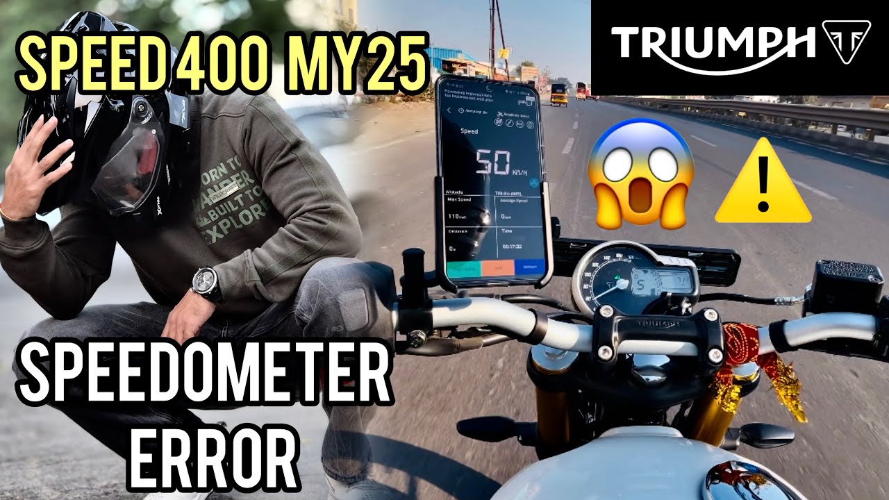 Speedometer error test for Triumph speed 400 my25 | GPS test - YouTube
