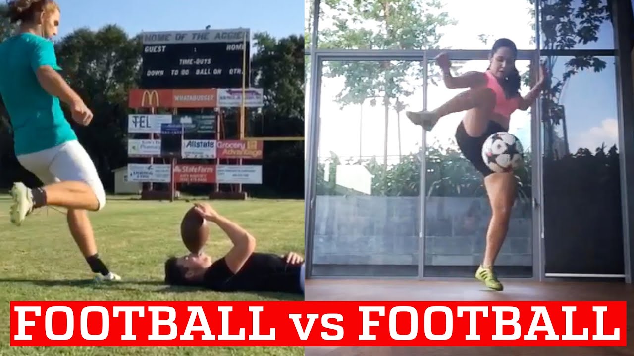 Football vs Soccer Trick Shots & Freestyle Skills | PEOPLE ARE AWESOME ...