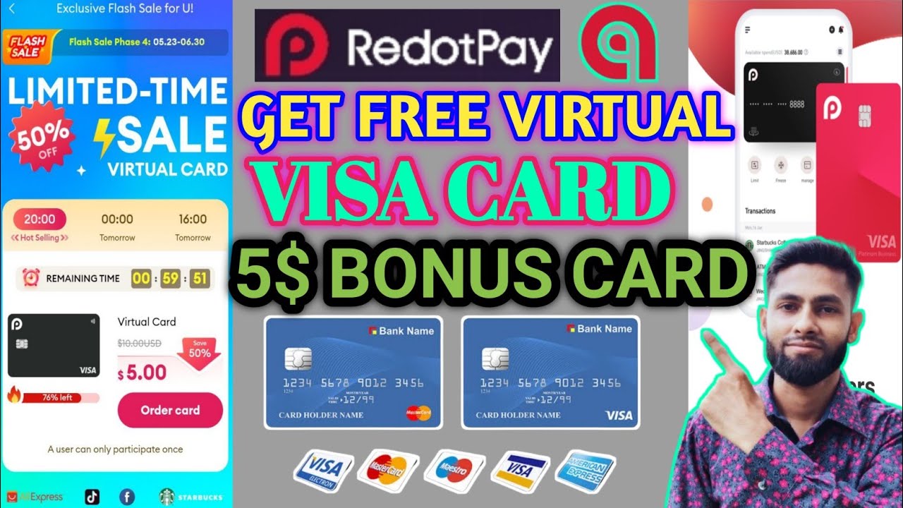 💳 Free Redotpay card Use promo code & get 50% off discount Best virtual ...