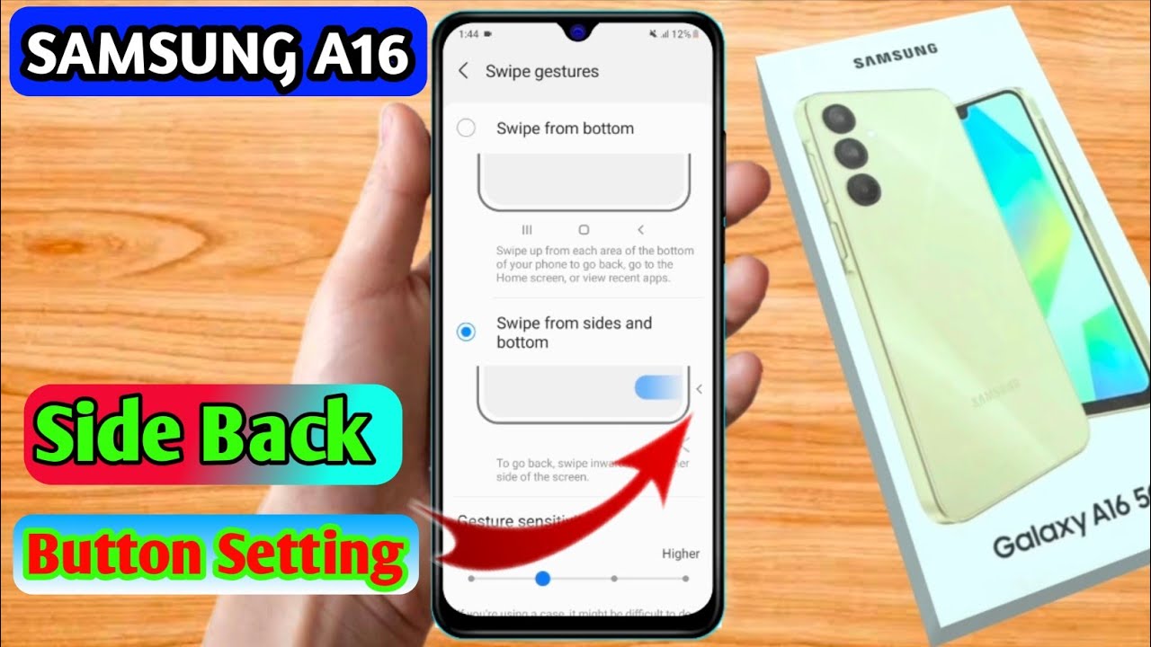 samsung a16 side back button, samsung a16 side back setting - YouTube