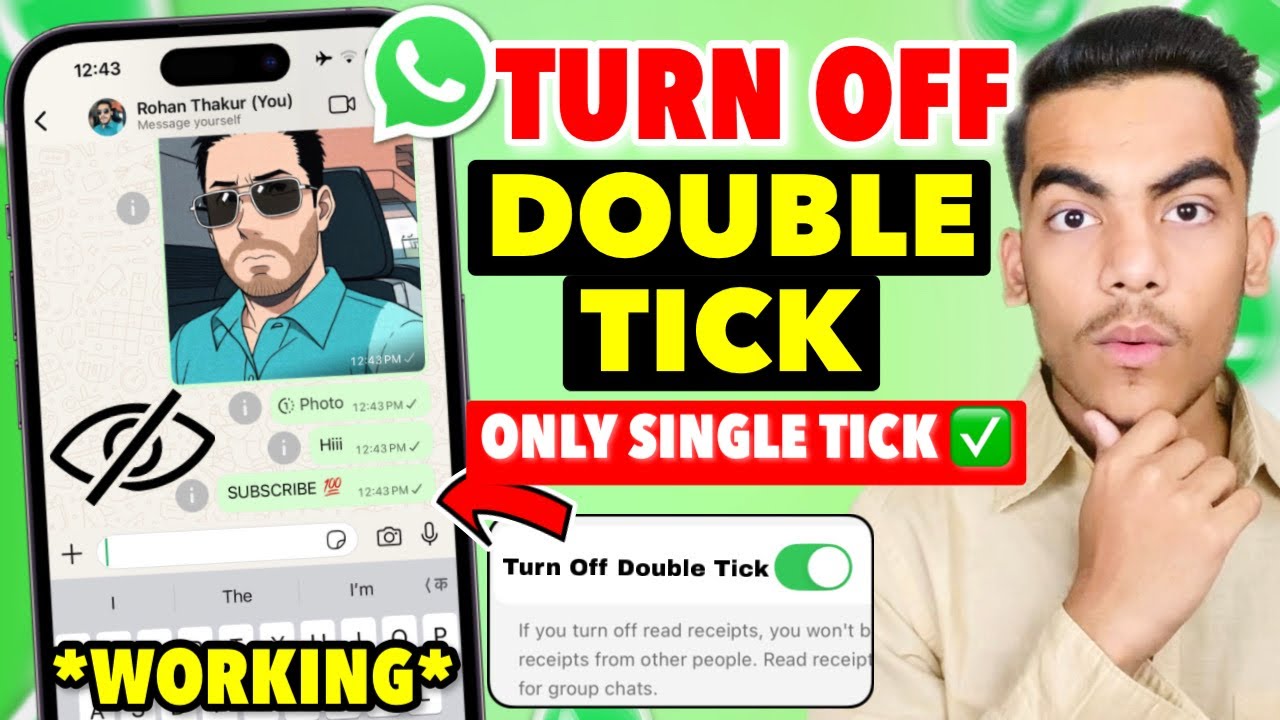 Turn Off WhatsApp Double Tick | WhatsApp Par Double Tick Kaise Hataye ...
