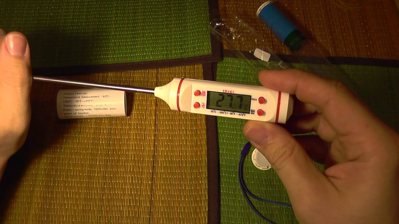 Digital LCD Food Temperature Probe - Thermometer - YouTube