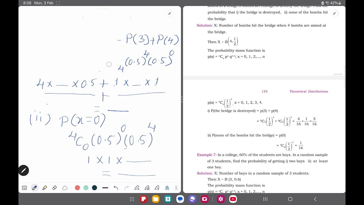 2 Puc Statistics |Binomial distribution |Therotical distribution part1 - YouTube