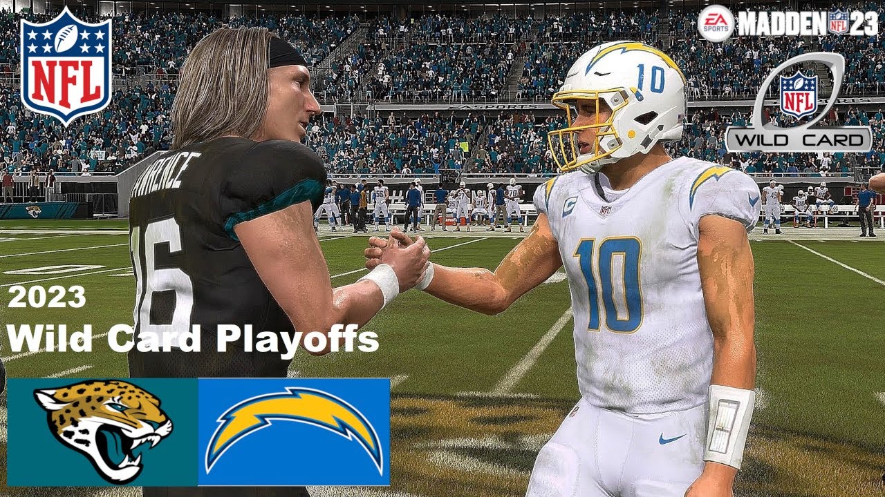 Los Angeles Chargers vs Jaguars 2023 Wild Card Playoffs Simulation ...