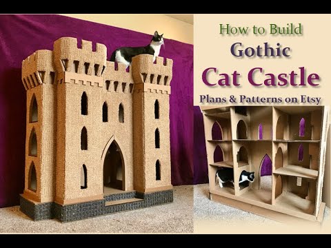 Amazing Cat Castle Gothic Playhouse: Build guide - YouTube