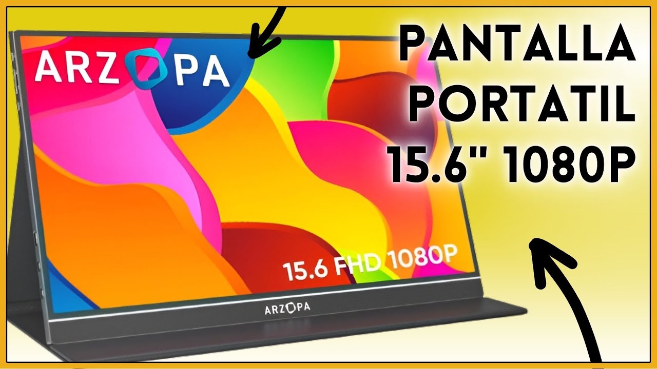 RZOPA S1 Monitor Portátil Full HD de 15,6" y 1920x1080, HDMI/Tipo-C/USB ...