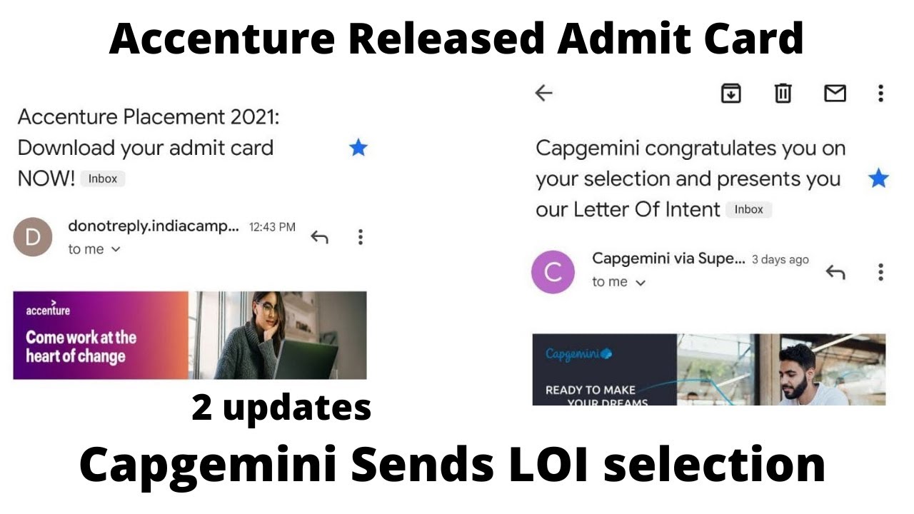 Capgemini LOI Released | Accenture Admit Card Download | Capgemini and ...