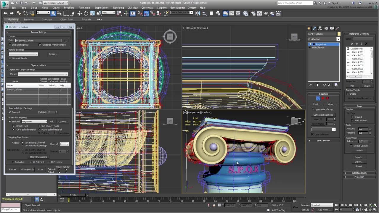 Using Normal Maps in 3ds Max - Part 6 - Render to Texture - YouTube