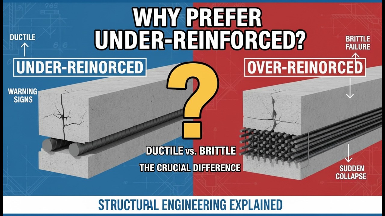 Why do we prefer Under Reinforced sections over balanced or over ...
