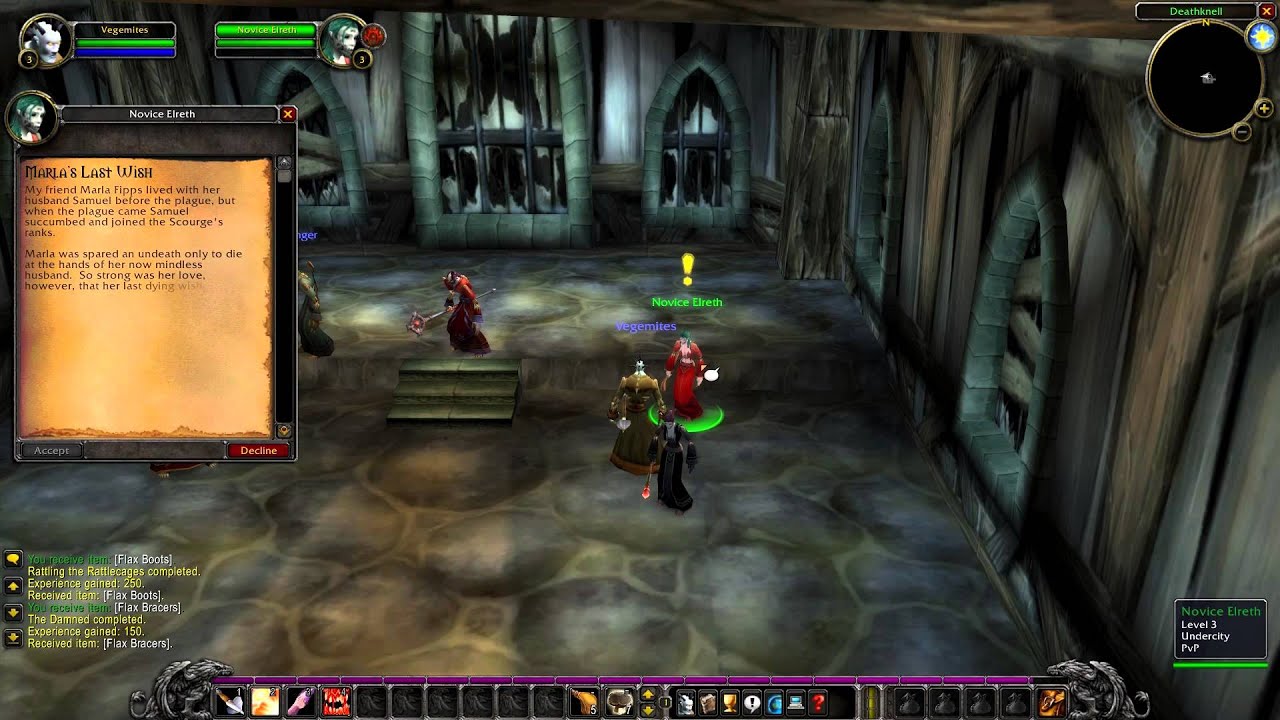 Vanilla WoW: Deathknell Questing (Undead Starting Area) + Intro ...