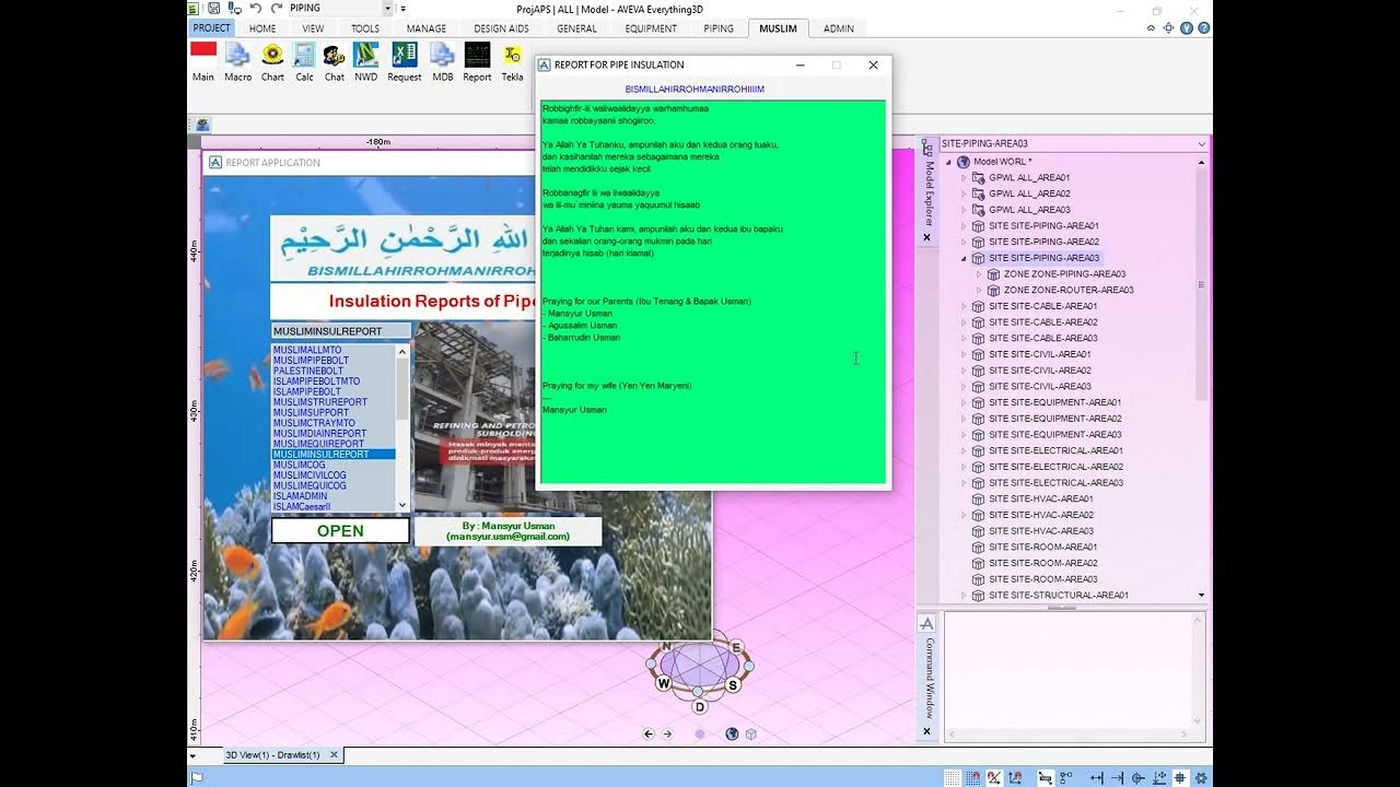 BISMILLAH : PML FOR PIPE INSULATION REPORT IN AVEVA E3D & PDMS - YouTube