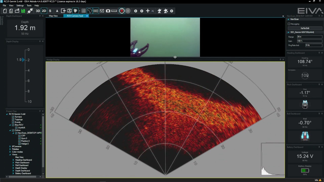 SARbot™ ROV demo with imaging sonar and data logging – NaviSuite Mobula ...