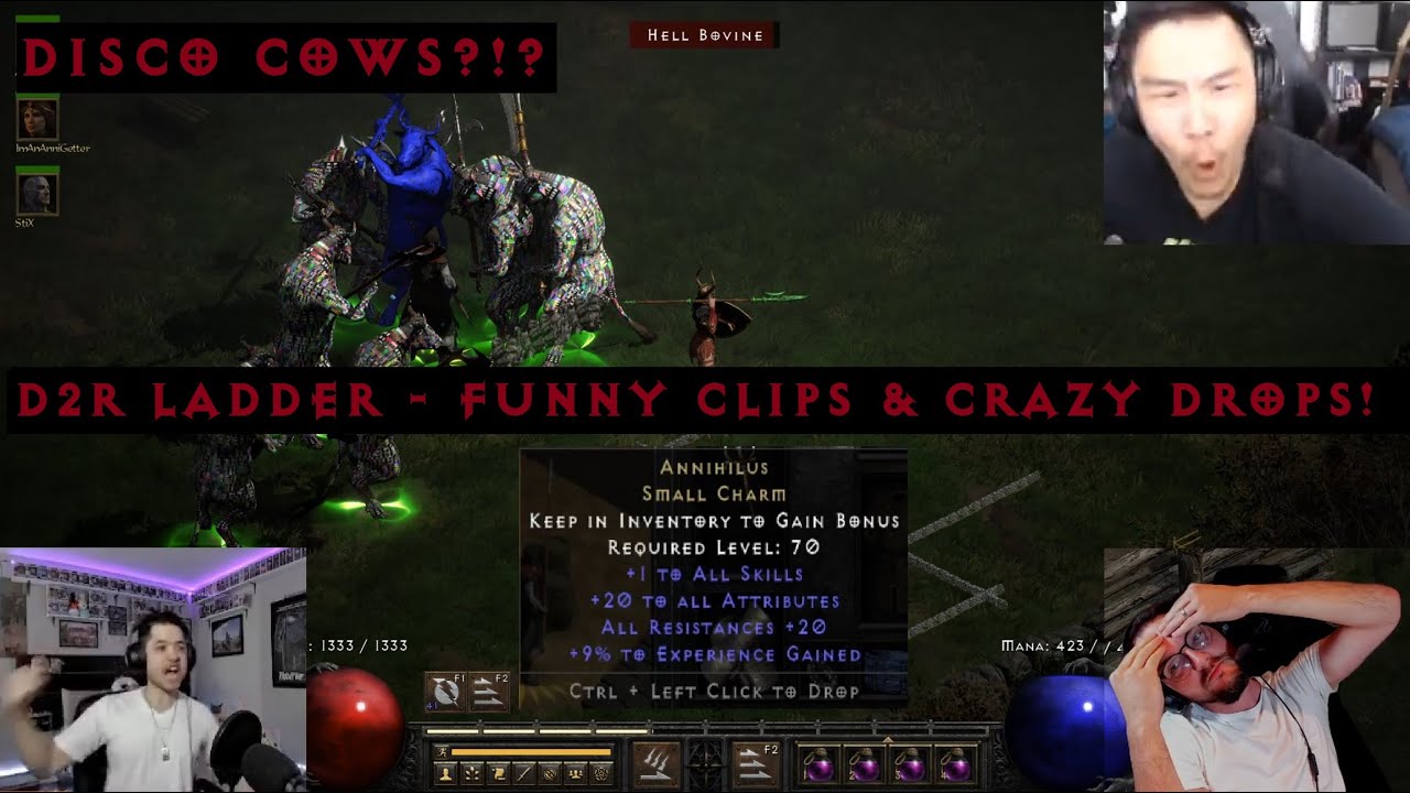 D2R CLIPS S2E07 - DISCO COW LEVEL, TRIPLE KEYS, BIG RUNE DROPS, FUNNY ...