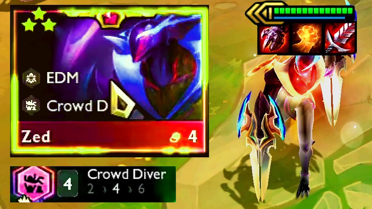 Crowd Diver ZED 3 Star⭐⭐⭐ | TFT Set 10 - YouTube