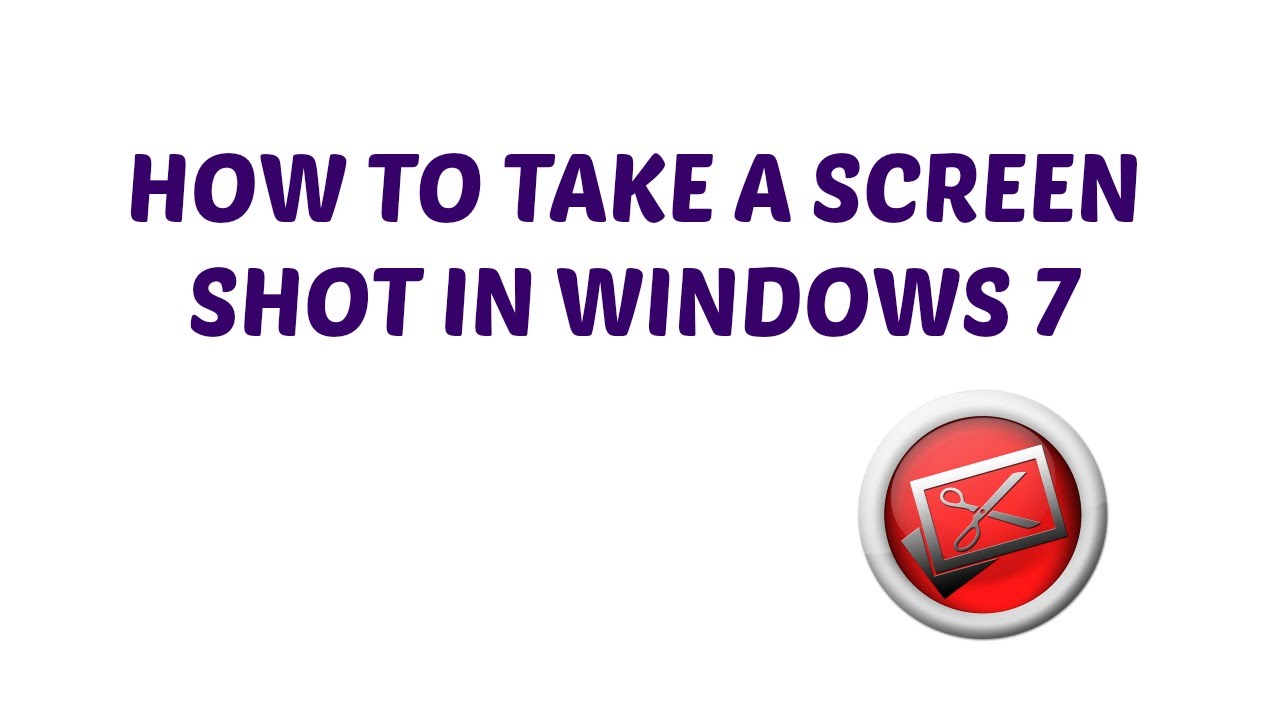 How to take screen shot in windows 7/8/8.1/10 - YouTube