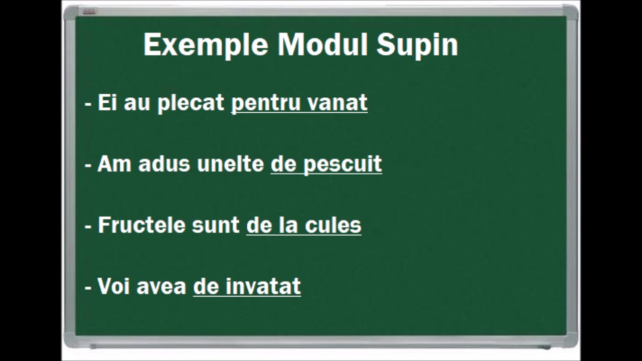 Modul Supin Exemple | Exercitii Romana - YouTube