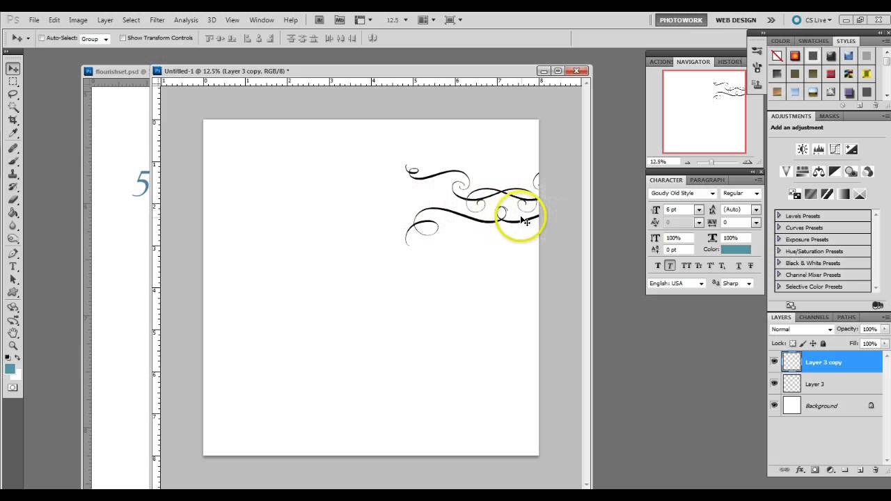 Tutorial: How to Create a Flourish Frame and Brush Preset - YouTube