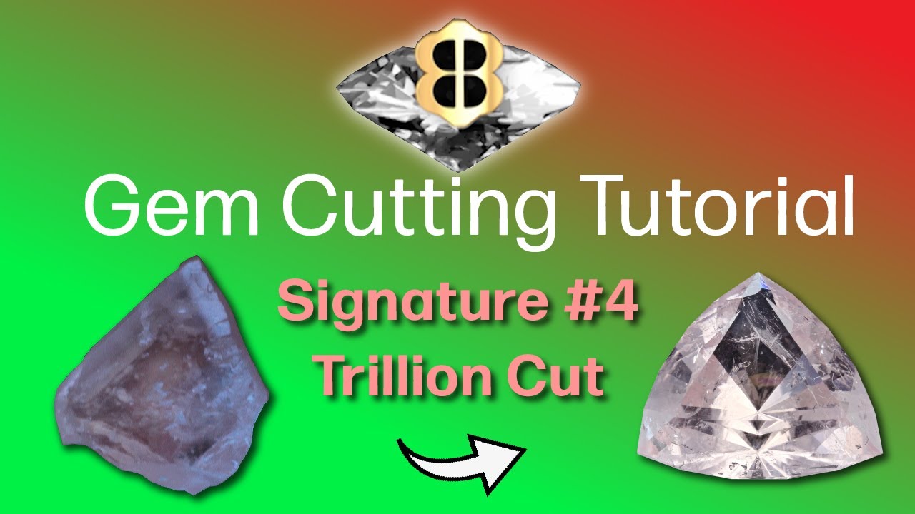 Gem Cutting Tutorial: Signature #4 Trillion Cut Morganite - YouTube