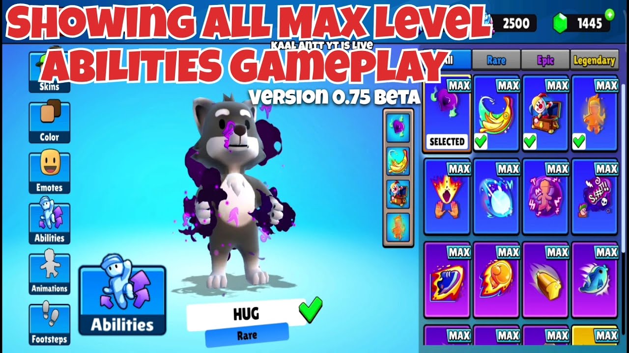 Showing All MAX Level ABILITIES Gameplay of STUMBLE GUYS Update Beta 0. ...