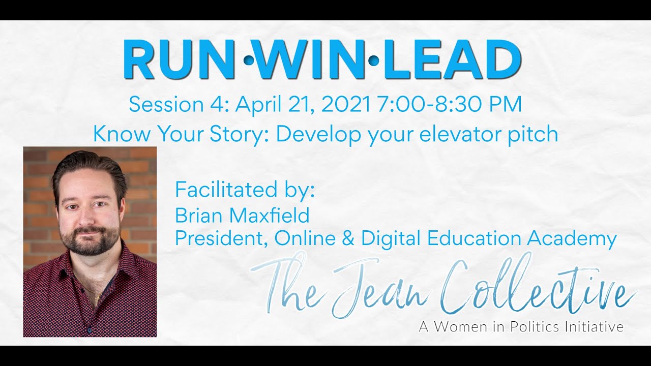 Brian Maxfield- Know Your Story, Develop Your Elevator Pitch - YouTube