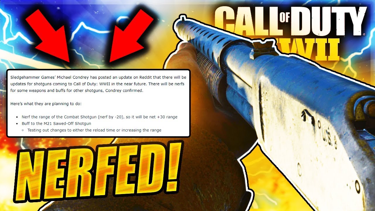 WOAH! SHOTGUNS NERFED AND BUFFED IN COD WW2! COD WW2 SHOTGUN BUFFS AND ...