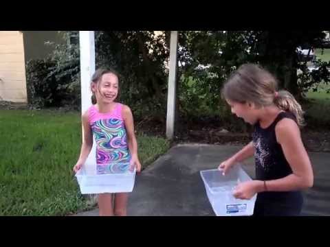 Girls ice bucket challenge