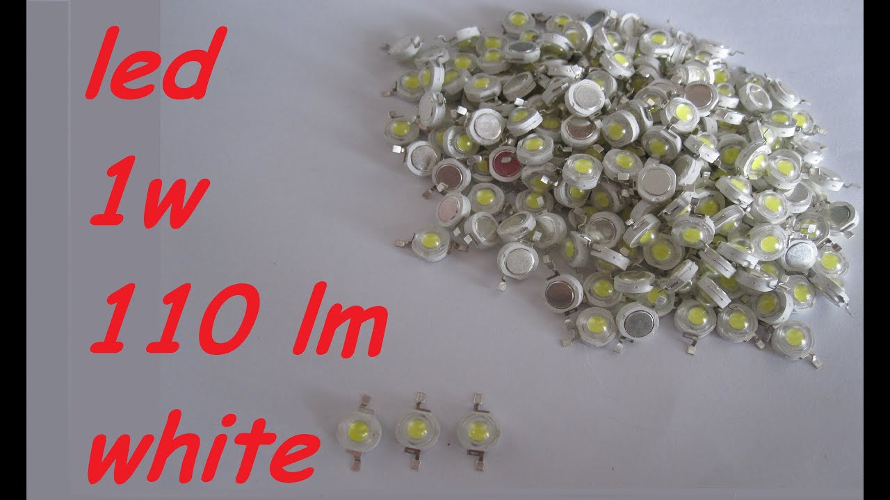 led / 1w / 100-110 lm / white - YouTube