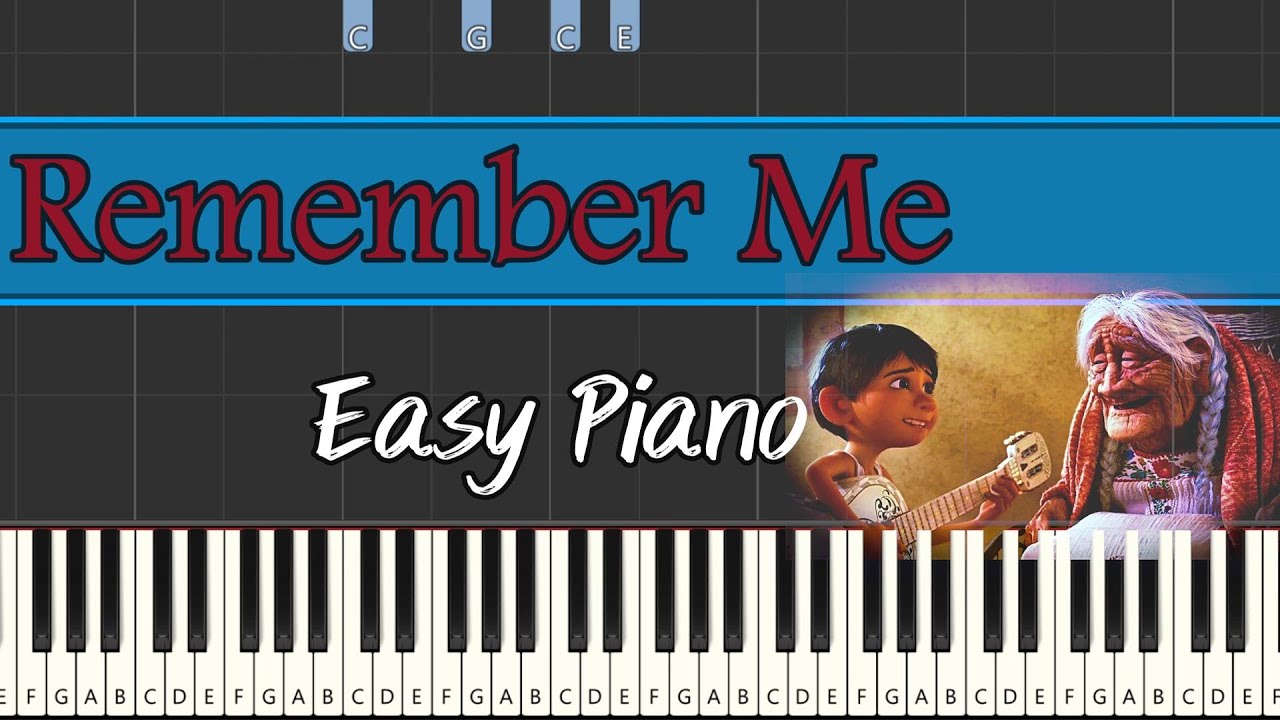Remember Me (Coco Theme Song) Played in C | Easy Piano Tutorial ...