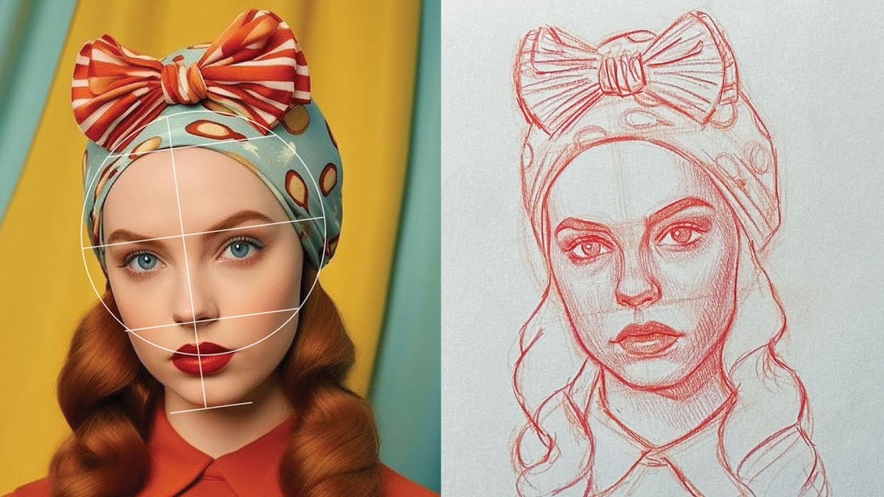 Using the Loomis Method to simplify head drawing - YouTube