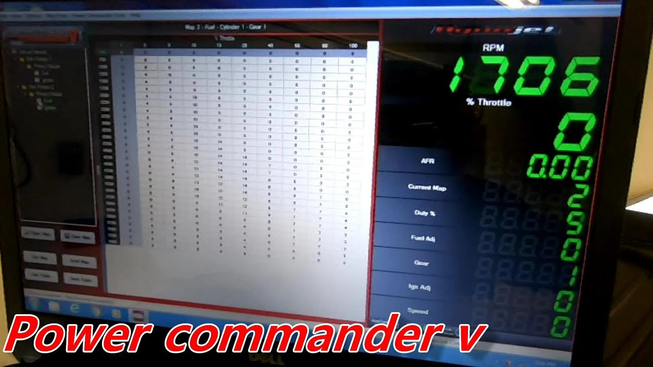 Power Commander V Fuel Map explained. Yamaha Grizzly 700 - YouTube