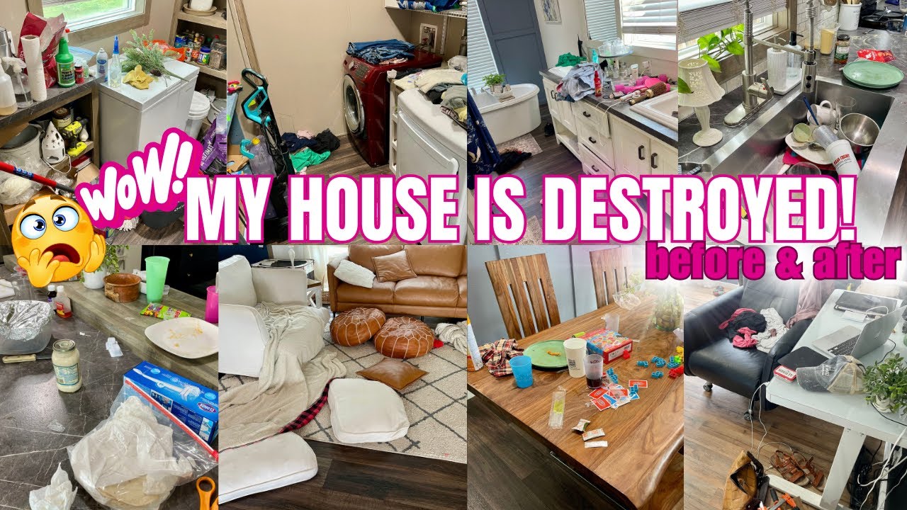 *NEW* MY HOUSE IS DESTROYED | CLEAN WITH ME | BEFORE AND AFTER ...
