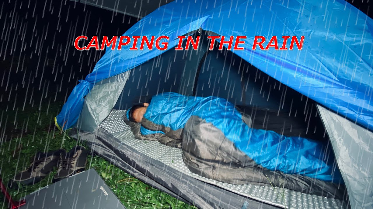 Struggle In The Rain And Thunderstorm ⛈⛈ Solo Camping Heavy Rain 🌧⛈ ...