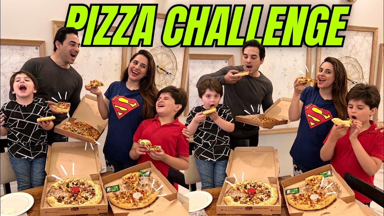 PIZZA CHALLENGE | Batman VS Superman Team | Fatima Effendi | Kanwar ...