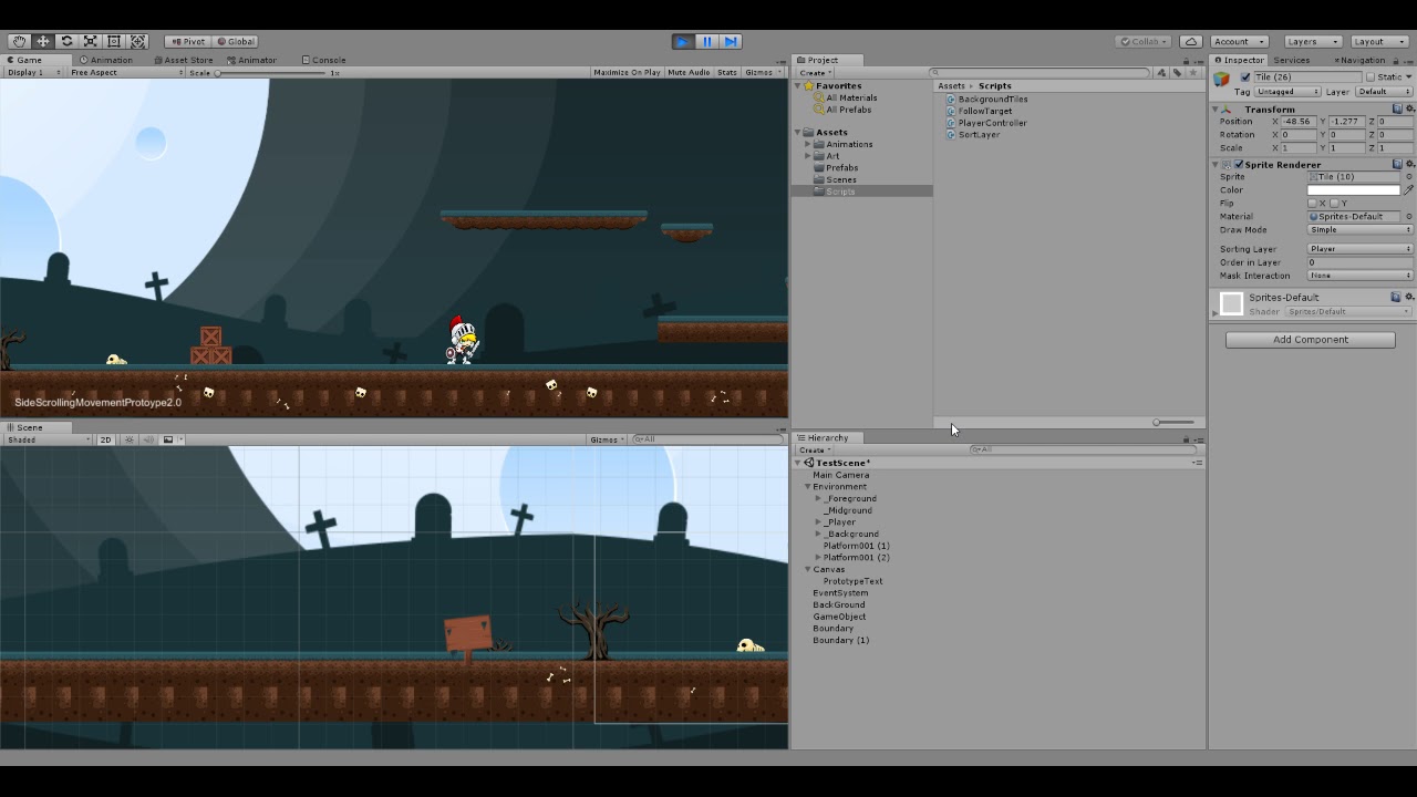 2D Side Scrolling Platform Prototype - YouTube