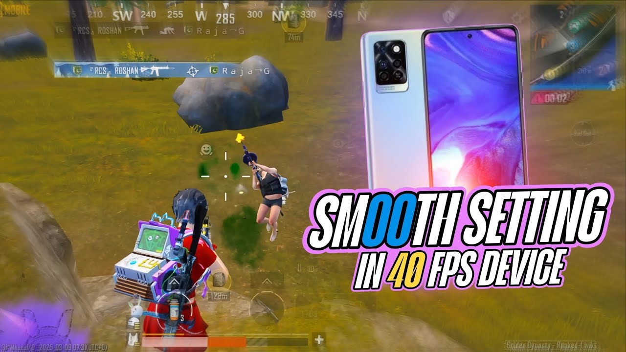Smooth Setting 40fps Device || Pubg Mobile Gameplay - YouTube