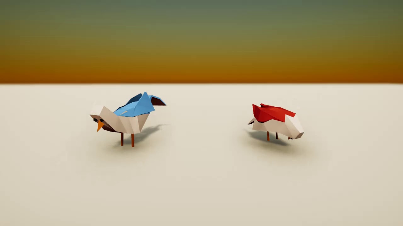 Low poly Birds animations - YouTube
