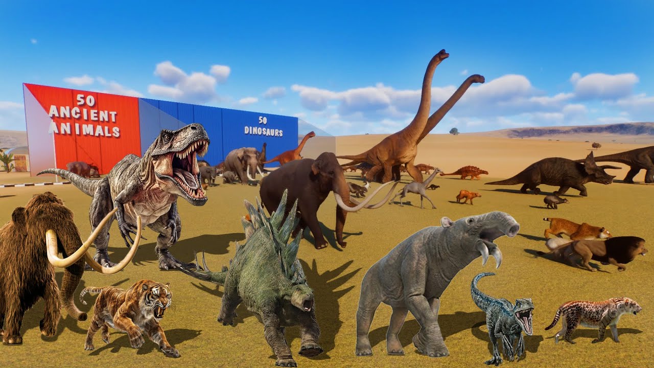 50 Animals VS 50 Animals in Planet Zoo All Episodes, Included Lion ...
