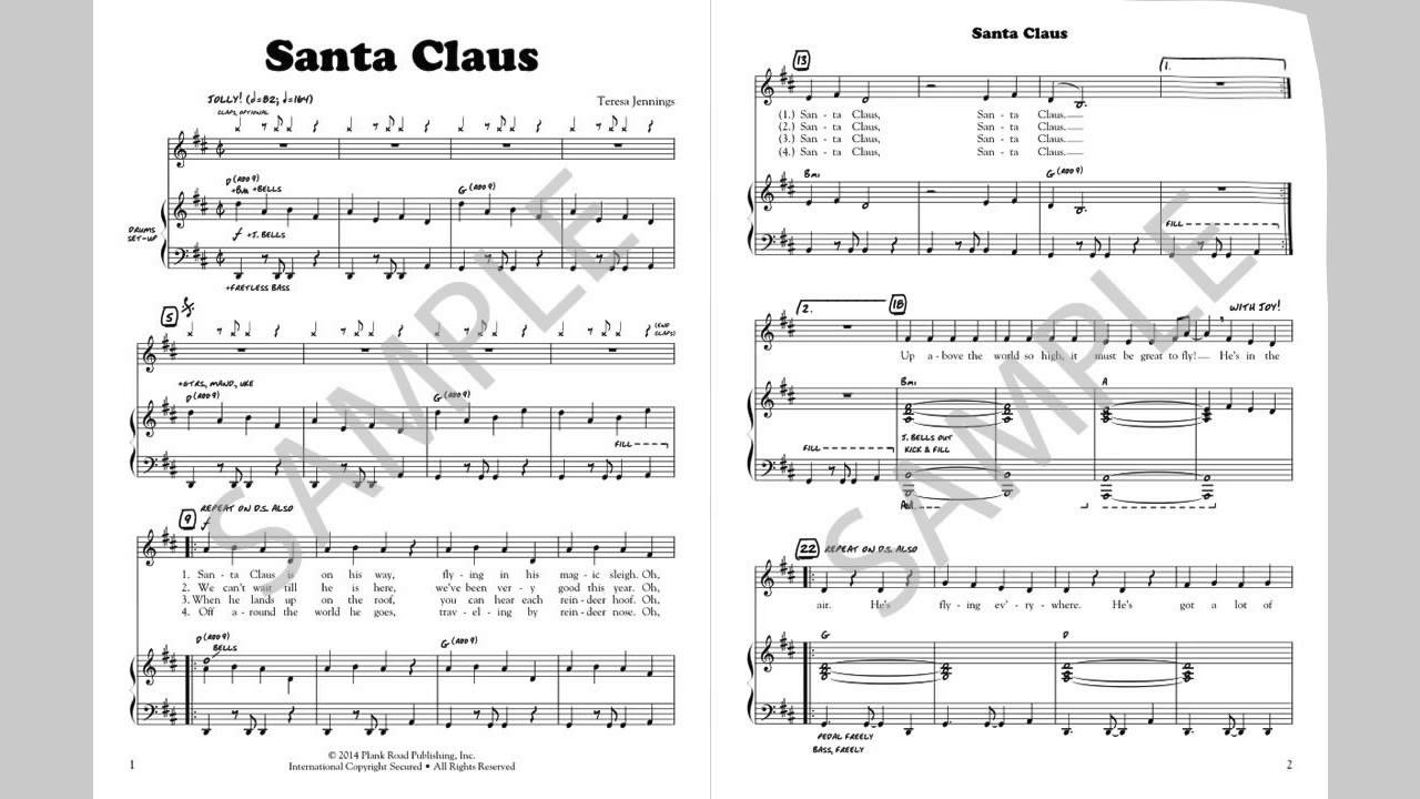 Santa Claus - MusicK8.com Singles Reproducible Kit - YouTube