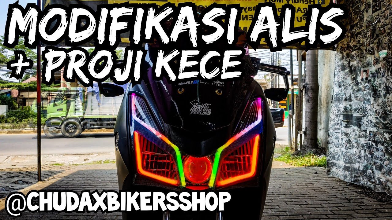 modifikasi alis rgb + projie lampu depan Yamaha lexi 125 || Chudax ...